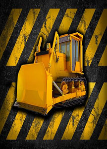 Bulldozer Door Banner | Construction Room Decor — DoorFoto