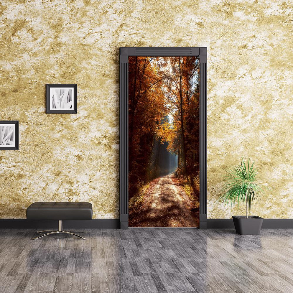 Fall Door Decoration | Autumn Lights Door Cover - DoorFoto™