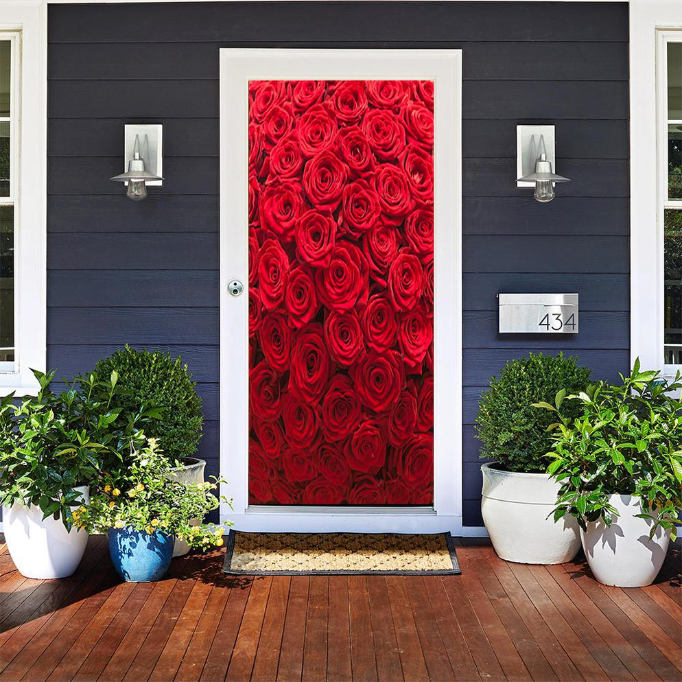 Wall of Roses Door Cover From $49.99 USD - DoorFoto™